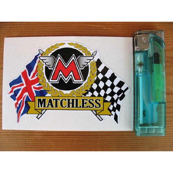 【ネコポス発送可能】マチレスステッカー Matchless Flag & Scroll Sticker #46 英国輸入 バイク : DBMS ...