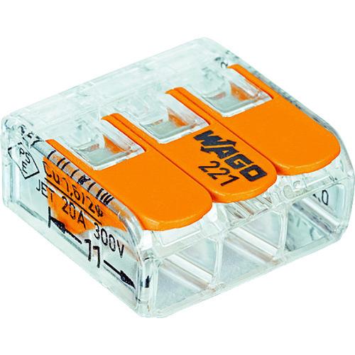 WAGO WFR-3 より線・単線ワンタッチ接続可能コネクタ 3穴用 50個入/WFR-3 : 4050821808442 : DCMオンライン - 通販 - Yahoo!ショッピング