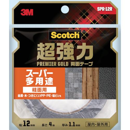 3M スコッチ 超強力両面テープ プレミアゴールド スーパー多用途 粗面用 12mm×4m/SPR12R 12mm : DCMオンライン - 通販 - Yahoo!ショッピング