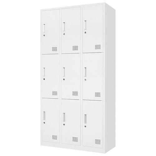 Netforce 【沖縄・離島配達不可】ファシル スチールロッカー 9人用 鍵付/FAC-9-2-AW-WH ホワイト/シリンダー錠 : DCMオンライン - 通販 - Yahoo!ショッピング