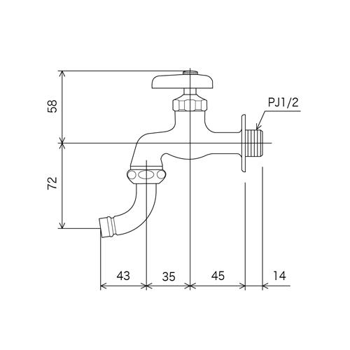 KVK KVK K3BZ 寒 横水栓 ワンタッチN付/K3BZ : DCMオンライン - 通販 - Yahoo!ショッピング