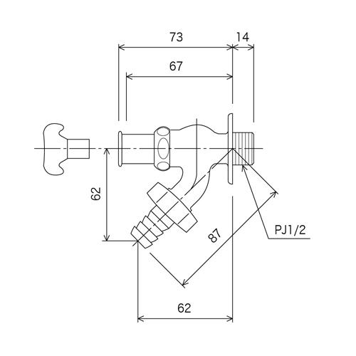 KVK KVK K8QJ キー式散水栓/K8QJ : DCMオンライン - 通販 - Yahoo!ショッピング