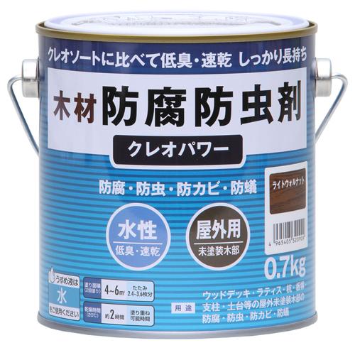 和信ペイント 木材防虫防腐剤 クレオパワー 0.7kg/#800521 ライトウォルナット : DCMオンライン - 通販 - Yahoo!ショッピング