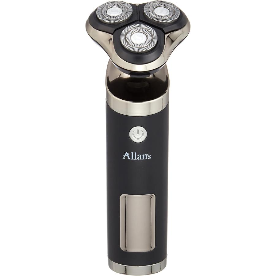 Macros マクロス Allans ひげ剃り 電動 メンズ シェーバー 3枚刃 回転式 リシュタイル 防水 水洗い ウォッシャブル コードレス 充電器付き MEBM-49 : でんでん ...