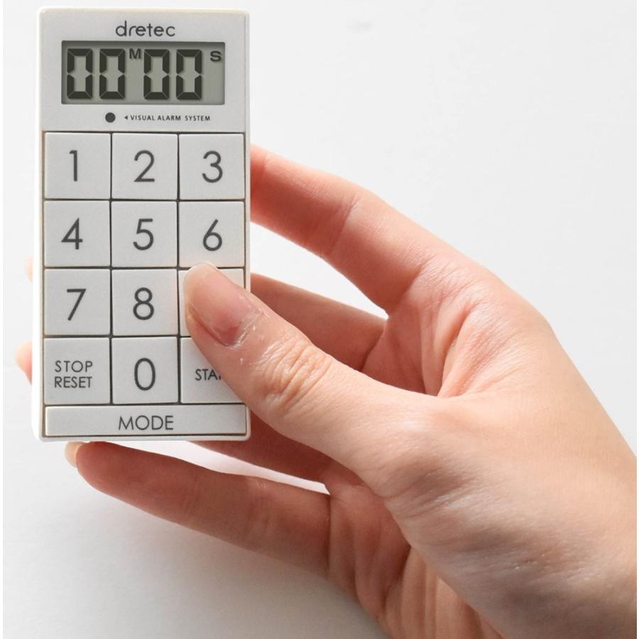 完璧 dretec ドリテック デジタルタイマー スリムキューブ 消音切替 光 ホワイト T-520WT mc-taichi.com