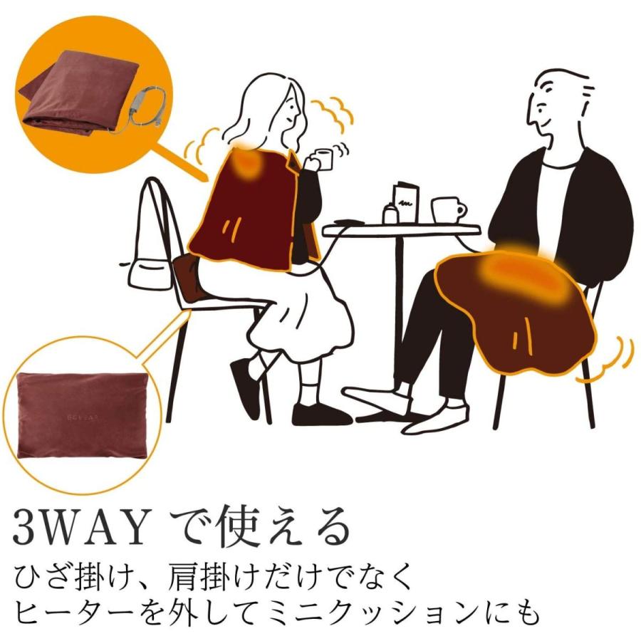 ELECOM エレコム エクリアwarm USBブランケット モーヴブラウン HCW-B01 BR : でんでんショッピング ヤフー店 - 通販 - Yahoo!ショッピング