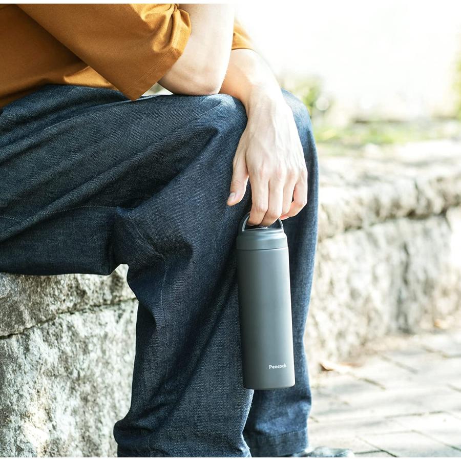 ピーコック魔法瓶工業 ピーコック 水筒 ステンレス ボトル スクリューマグボトル (ハンドル付き) 保温 保冷 480ml チャコールグレー AKZ-48(HCH) : でんでんショッピング ...