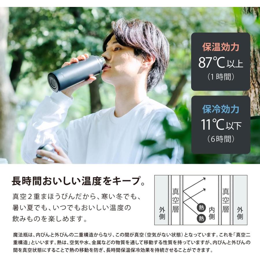 ピーコック魔法瓶工業 Peacock ピーコック 水筒 ステンレス ボトル スクリューマグボトル (軽量タイプ) 保温 保冷 400ml マットブラック AKY-40 BD : でんでん ...