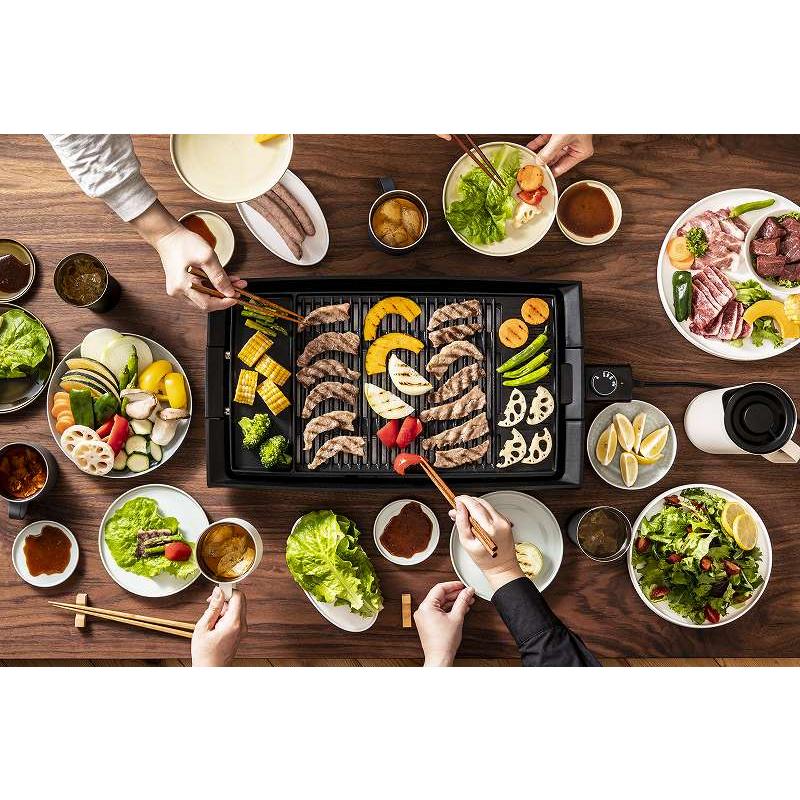 ピーコック魔法瓶工業 ピーコック DINING BBQ 電気焼肉器 減煙ワイドタイプ ブラック WY-E130(B) ホットプレート グリルプレート プレート 焼肉プレート : でんでん ...