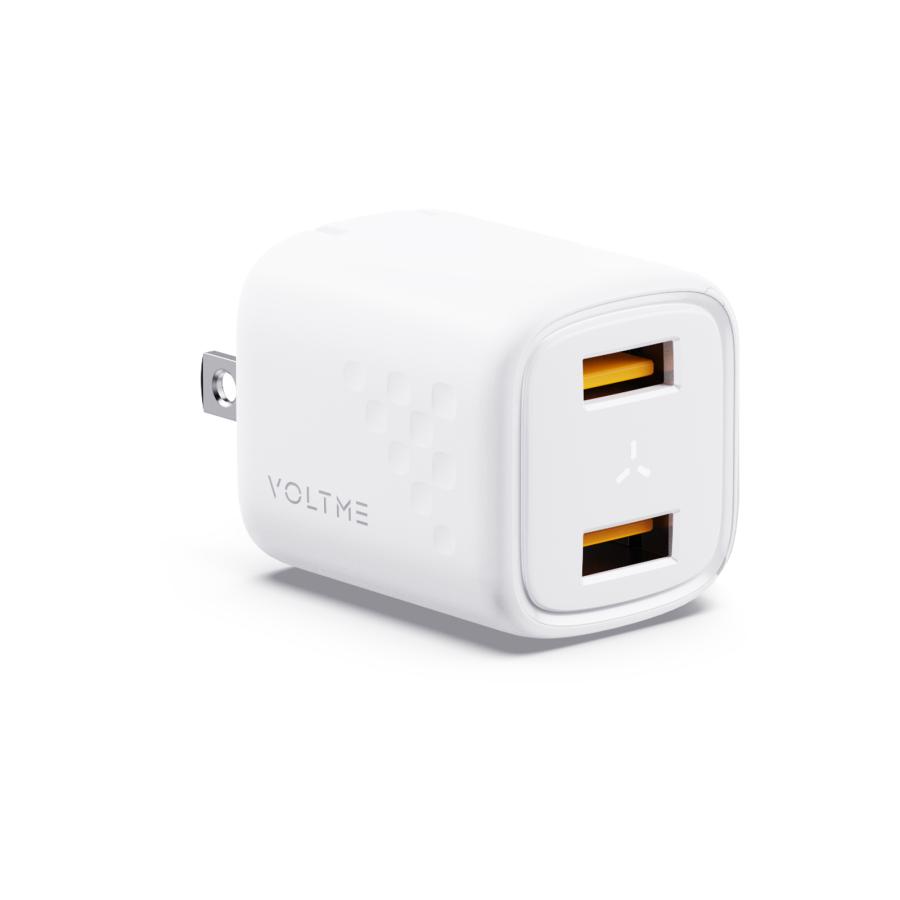 ボルトミー VOLTME USB AC充電器 Revo 12 Duo 2.4A USB-A×2ポート 折りたたみ式プラグ ホワイト V2078 ...