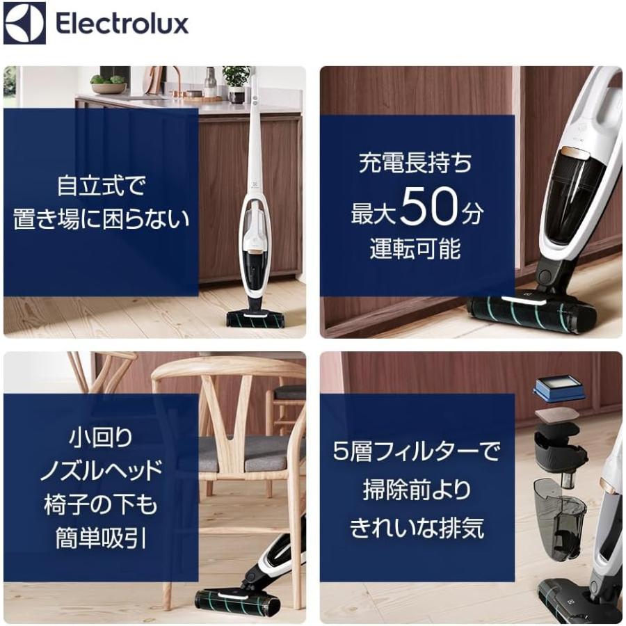 エレクトロラックス 掃除機 コードレス スティック Well Q6 自立式 ハンディ 絡まないブラシ 北欧デザイン デニムブルー WQ61-1EDBF : でんでんショッピング ヤフー店 ...