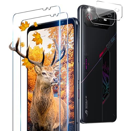 【2+2枚セット】 対応 ASUS ROG Phone 6 / Phone6 Pro ガラスフィルム 指紋認証対応 2枚 用 フィルム Pho ...