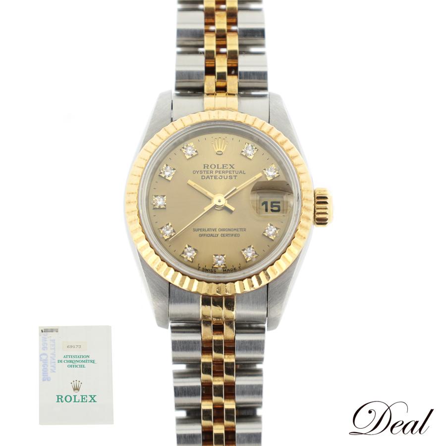 ROLEX ロレックス デイトジャスト 10Pダイヤ S 69173G SS/YG レディース 腕時計 : Deal - 通販 - Yahoo!ショッピング