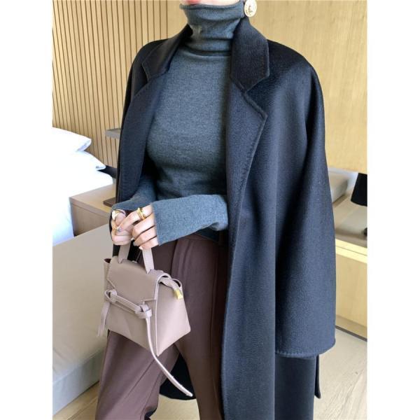 両面カシミアコート上品ロングコート ウール リバーコート 軽い 両面カシミアコート上品ロングコート ウール リバーコート 軽い