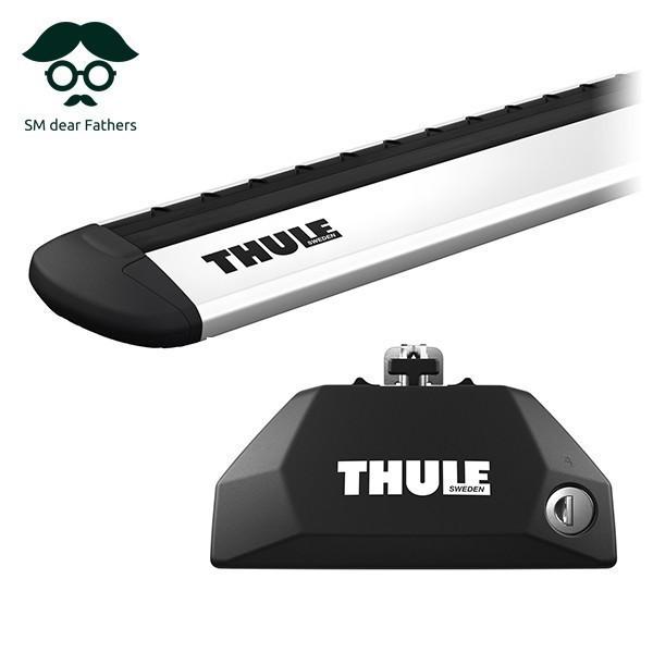 THULE AUDI Q8 e-tron（ダイレクトルーフレール付き 2023〜）専用ベースキャリアセット フット7106+ウイングバー ...