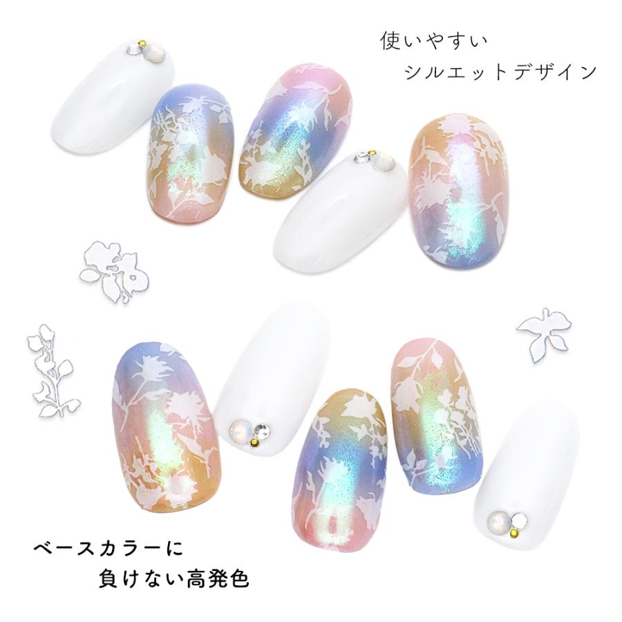 [ネコポス送料無料]ネイルシール ホワイトシルエットフラワーシール [MS-C074/075/076]全3種 セルフネイル ジェルネイル : ネイルタウン NAILTOWN - 通販 ...