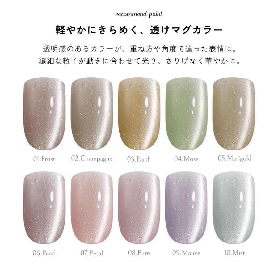 NAILTOWN [6/4 19時発売開始！]輝く粒子 マグネットネイル ネイルタウンジェル ポリッシュタイプ グレースヴェールシリーズ 黒くなりにくい 全10色セット 約5ml ボトル ...