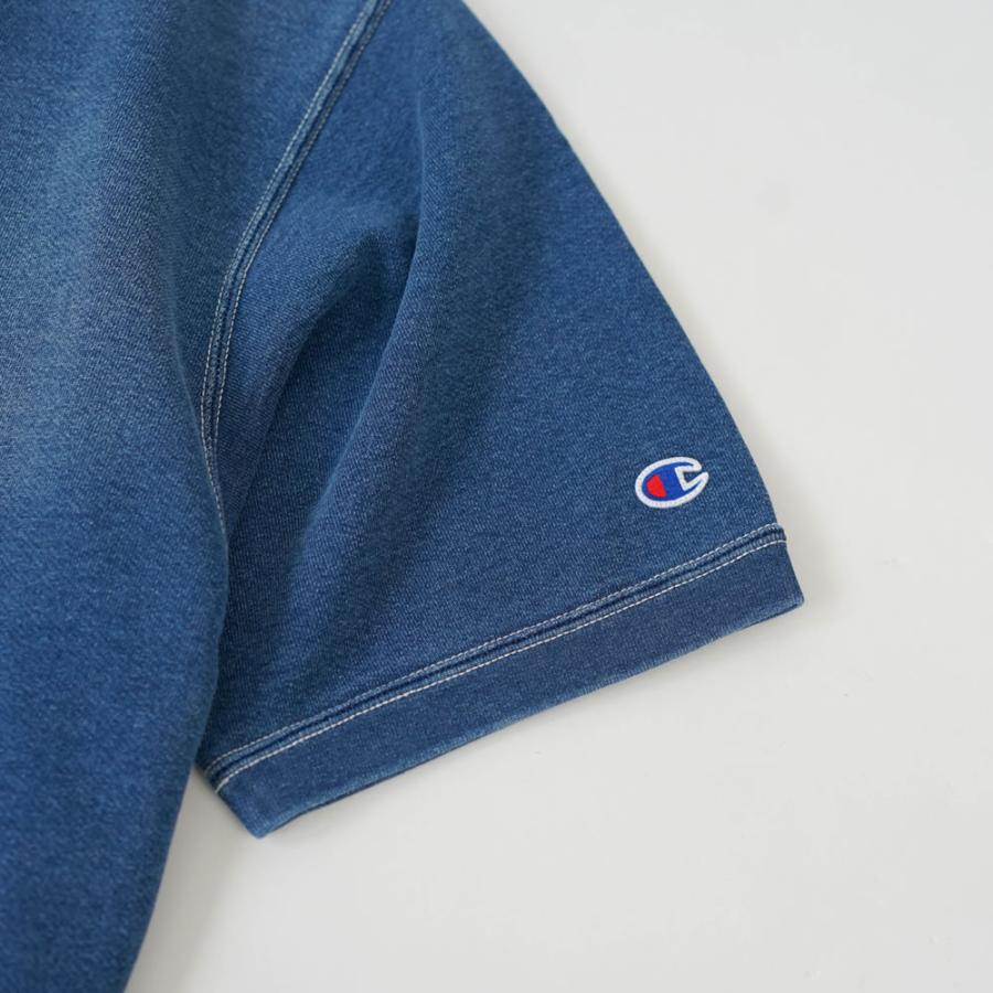 チャンピオン スウェット Tシャツ メンズ インディゴ染め フェイクデニム 裏毛 カジュアル Champion 24SS C3-Z011 : chtdp1103 : DEEP B系・ストリート ...