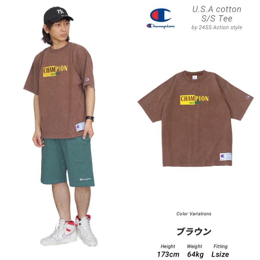 Champion チャンピオン Tシャツ メンズ 半袖 刺繍 プリント カジュアル 24SS C3-Z306 : DEEP B系・ストリートファッション - 通販 - Yahoo!ショッピング