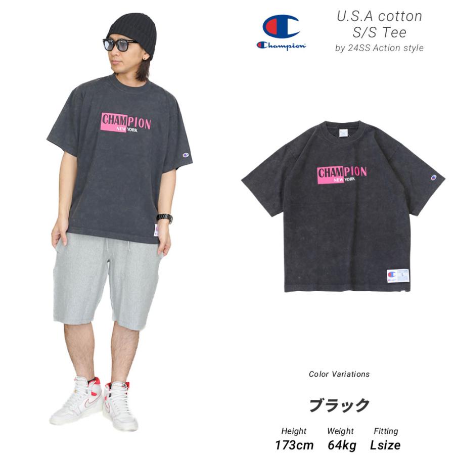Champion チャンピオン Tシャツ メンズ 半袖 刺繍 プリント カジュアル 24SS C3-Z306 : DEEP B系・ストリートファッション - 通販 - Yahoo!ショッピング