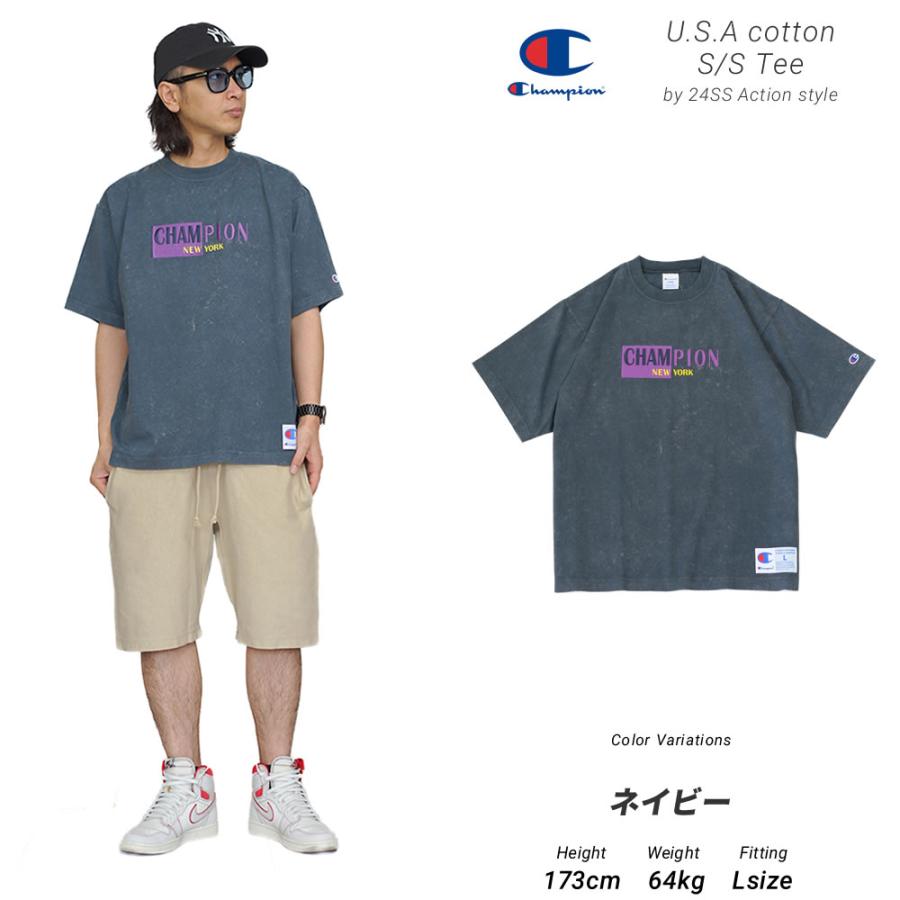 Champion チャンピオン Tシャツ メンズ 半袖 刺繍 プリント カジュアル 24SS C3-Z306 : DEEP B系・ストリートファッション - 通販 - Yahoo!ショッピング