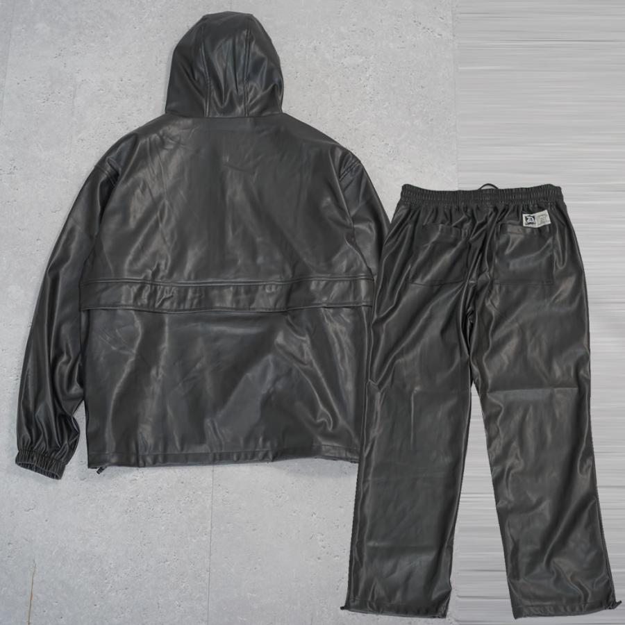 DOPE セットアップ メンズ レザー マウンテンパーカー DOPE セットアップ メンズ レザー マウンテンパーカー