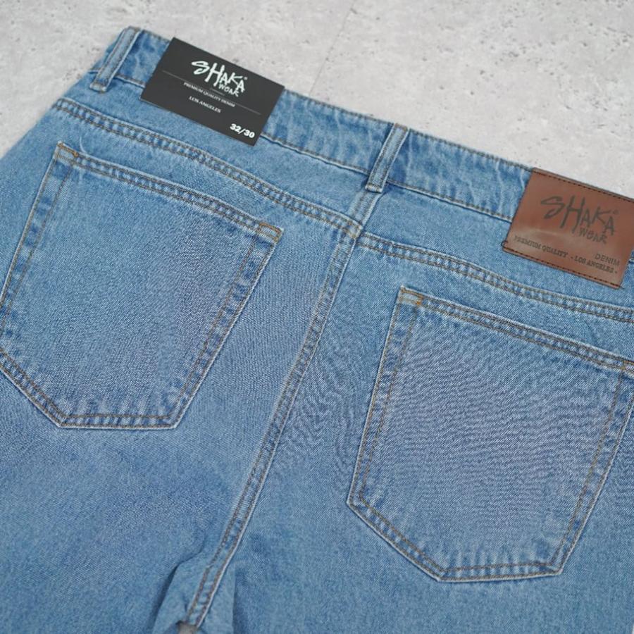SHAKA WeAR（シャカウェア） デニムパンツ ジーンズ メンズ 13.0 OZ DENIM JEANS ストーンウォッシュ ライトブルー ...