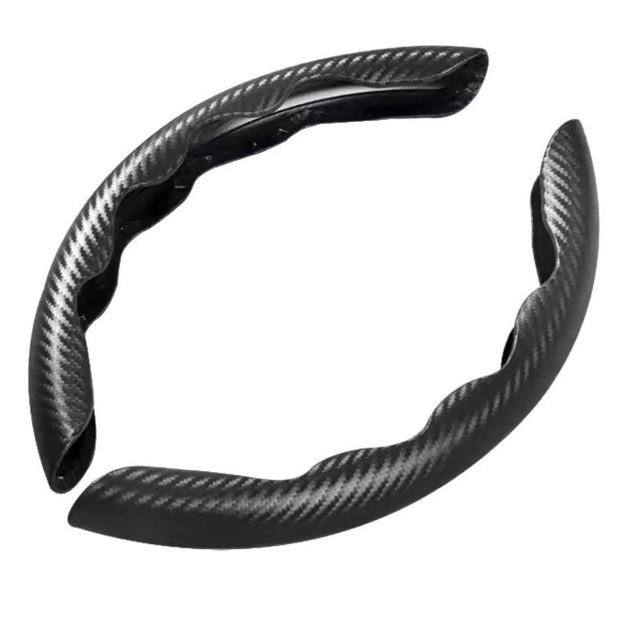 【Deepa Ribusu】ステアリング ハンドルカバー 黒 カーボン調 汎用 アルファード ウィッシュ エスクァイア エスティマ アクア ヴィッツ シエンタ 管理V4 : 株式会社Deepa ...