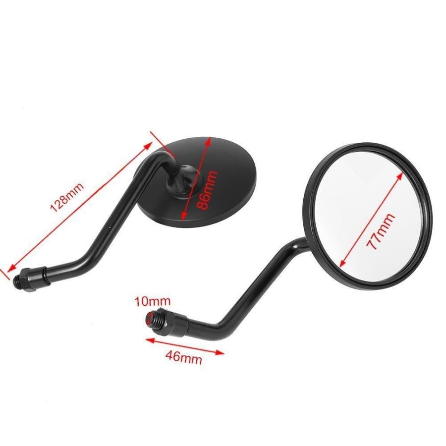 【Deepa Ribusu】黒 汎用 バイク ショート ミラー 10mm 左右セット スクーター 原付 ディオ ジャイロ トゥデイ カブ 補修用 カスタム 純正互換品 管理D2 : 株式会社 ...