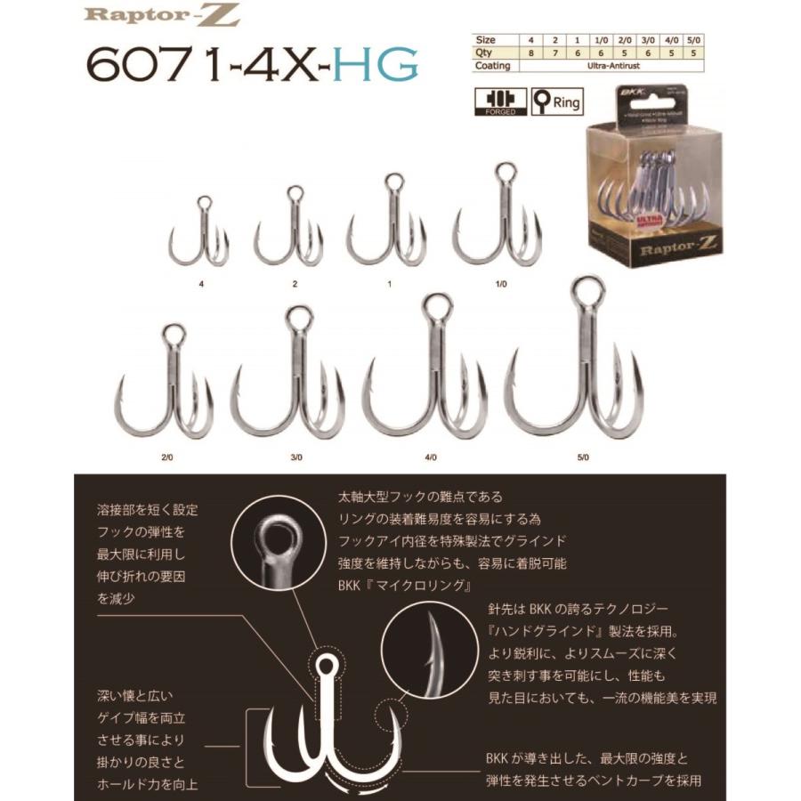 BKK Raptor-Z 6071-4X-HG ＃2/0〜＃4 : raptor-z20-4 : DEEP BLUE OCEAN - 通販 - Yahoo!ショッピング