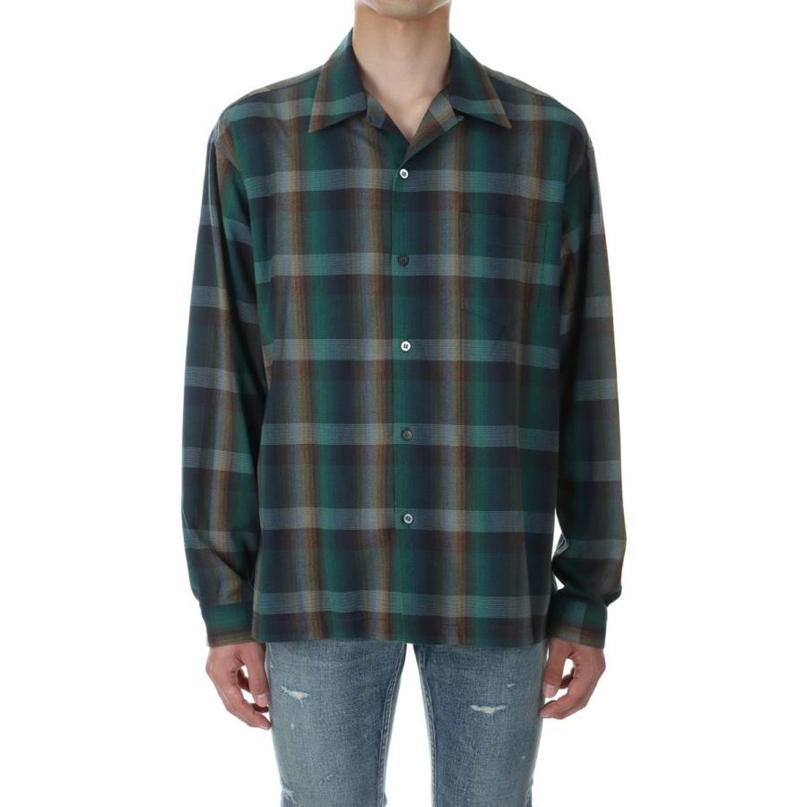 MINEDENIM 【SALE】TWN Check Open Collar L/S SH / 47 GPT (2304-5001) Minedenim(マインデニム ...