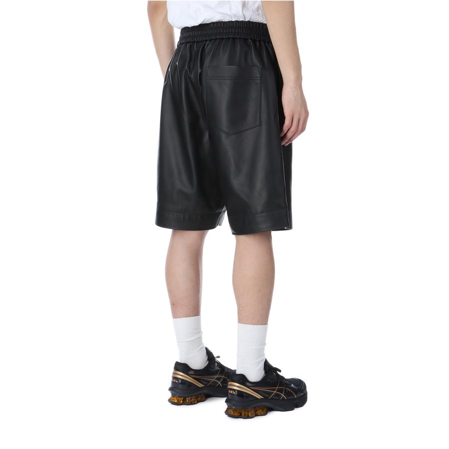 UNIVERSAL PRODUCTS LEATHER EASY SHORTS - BLACK (251-60512) Universal Products(ユニバーサルプロダクツ ...