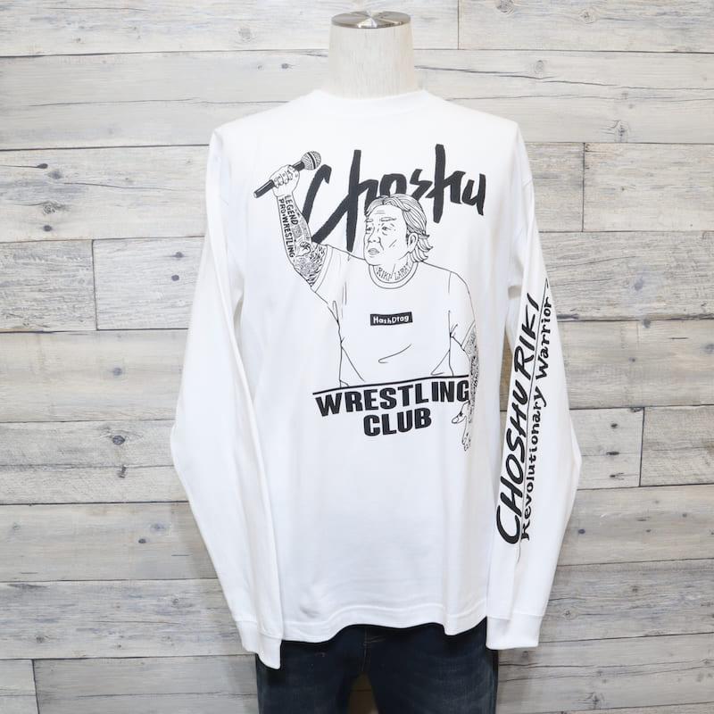 即納 メンズ 長州力 プロレス 長袖 Tシャツ 長袖Tシャツ プリント ロンT 新日本プロレス 飛ぶぞ レディース 白 ホワイト マイク ...