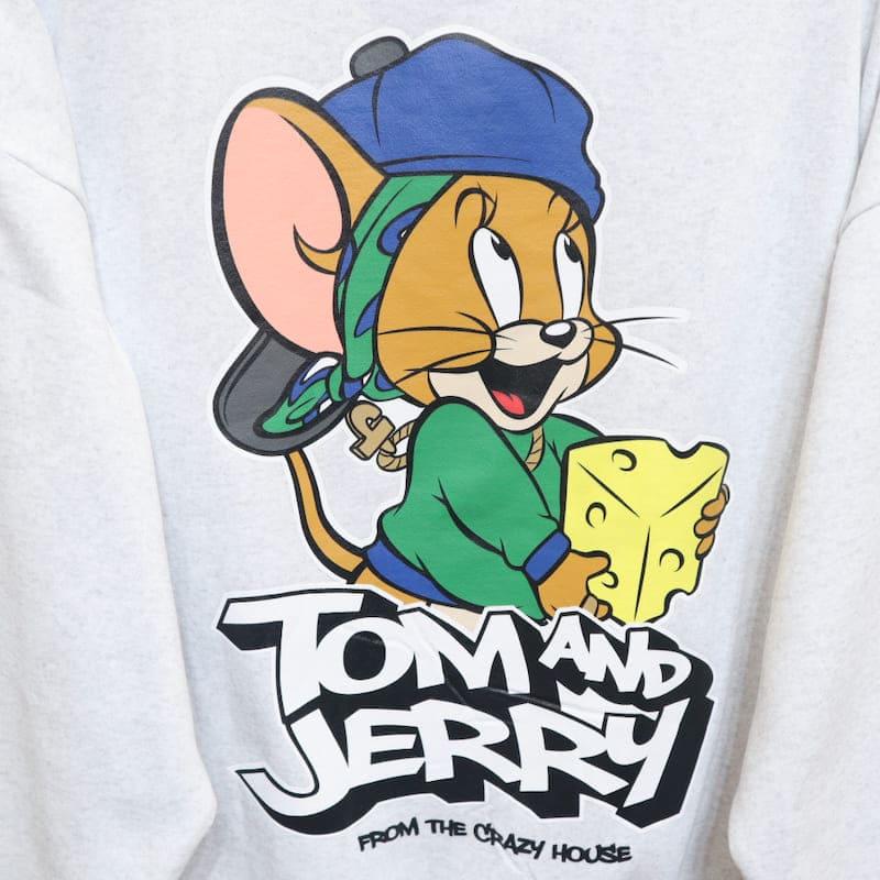 SEQUENZE 送料無料 メンズ トムとジェリー SEQUENZ シークエンズ 長袖 トレーナー スウェット バックプリント 裏起毛 キャラクター レディース ユニセックス ジェリー ...