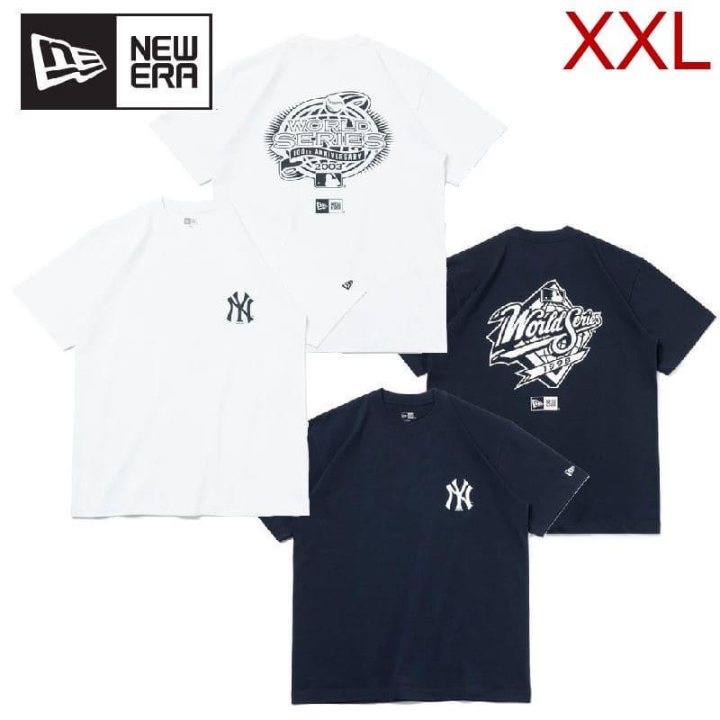 送料無料 大きいサイズ NEWERA ニューエラ MLB NY ニューヨーク ヤンキース 半袖 Tシャツ ティーシャツ メジャーリーグ ユニセックス ホワイト ネイビー 3L XXL ...