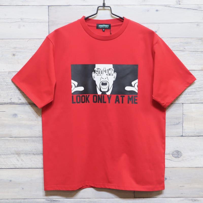 送料無料 メンズ ARISTRIST アリストトリスト 蝶野 正洋 半袖 Tシャツ 半袖Tシャツ ティーシャツ プロレス ガッデム ユニセックス 白 ホワイト 赤 レッド : DEF ...