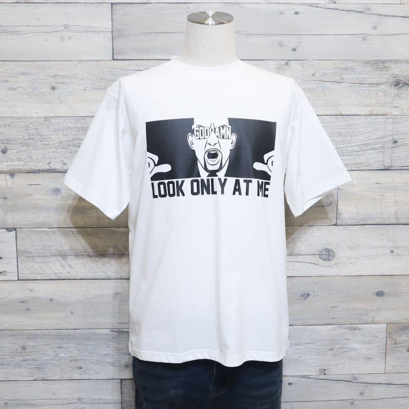 送料無料 大きいサイズ メンズ ARISTRIST アリストトリスト 蝶野 正洋 半袖 Tシャツ ティーシャツ プロレス ガッデム ユニセックス 白 ホワイト 赤 レッド 3L 4L ...