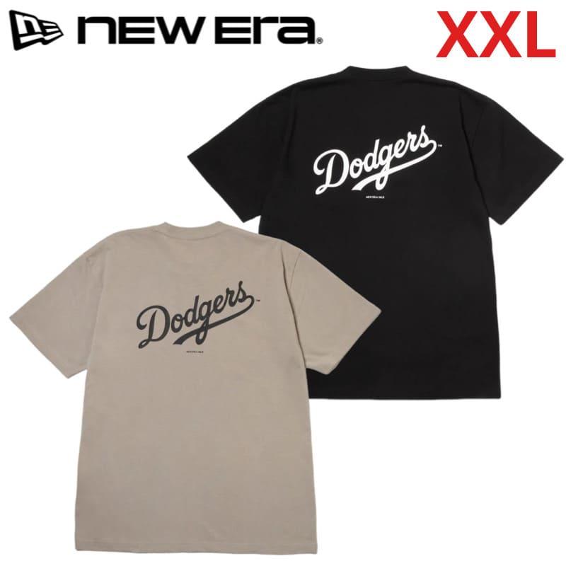 NEW ERA 大きいサイズ NEWERA ニューエラ 正規品 MLB ロサンゼルス ドジャース LA 半袖 Tシャツ ティーシャツ プリント メンズ レディース グレー 黒 ブラックXXL ...
