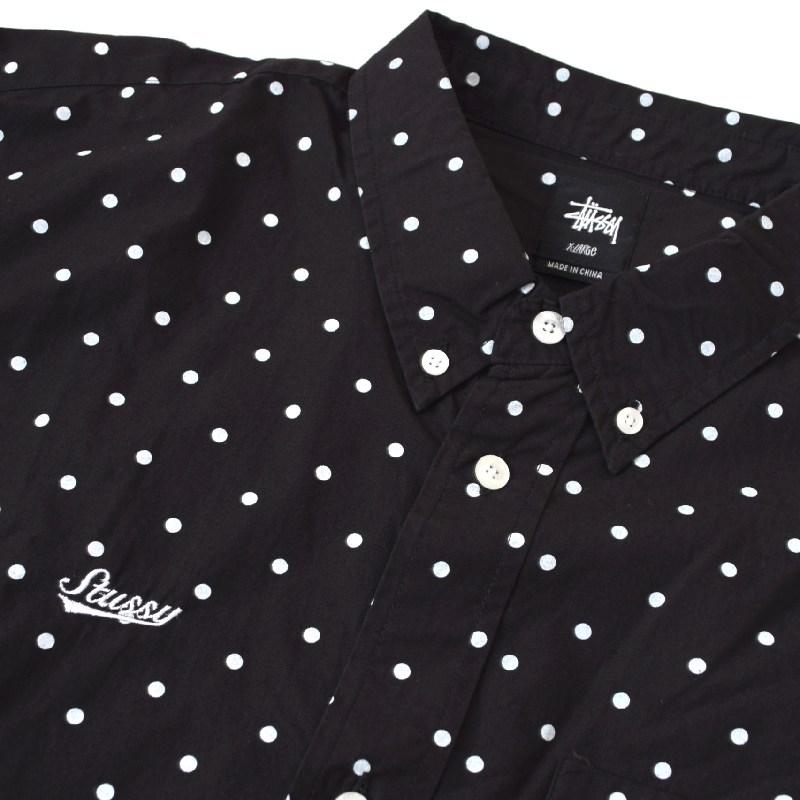 STUSSY 大きいサイズメンズ ステューシー ドット柄 長袖シャツ STUSSY 大きいサイズメンズ ステューシー ドット柄 長袖シャツ