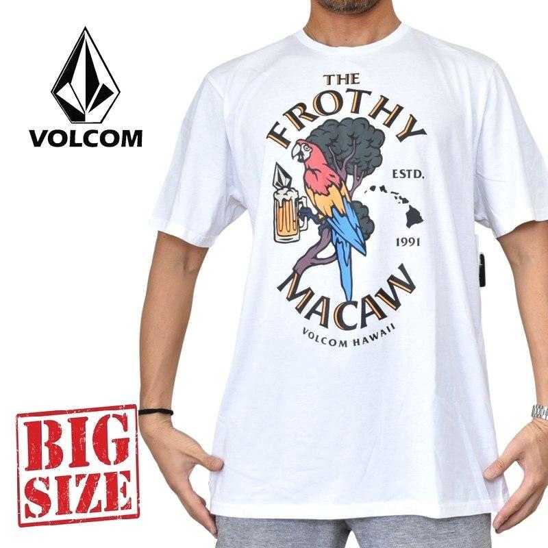 VOLCOM 大きいサイズ メンズ ボルコム 半袖プリント Tシャツ 白 ホワイト USAモデル XL XXL : BigSize DEF 大きいサイズメンズ - 通販 - Yahoo!ショッピング