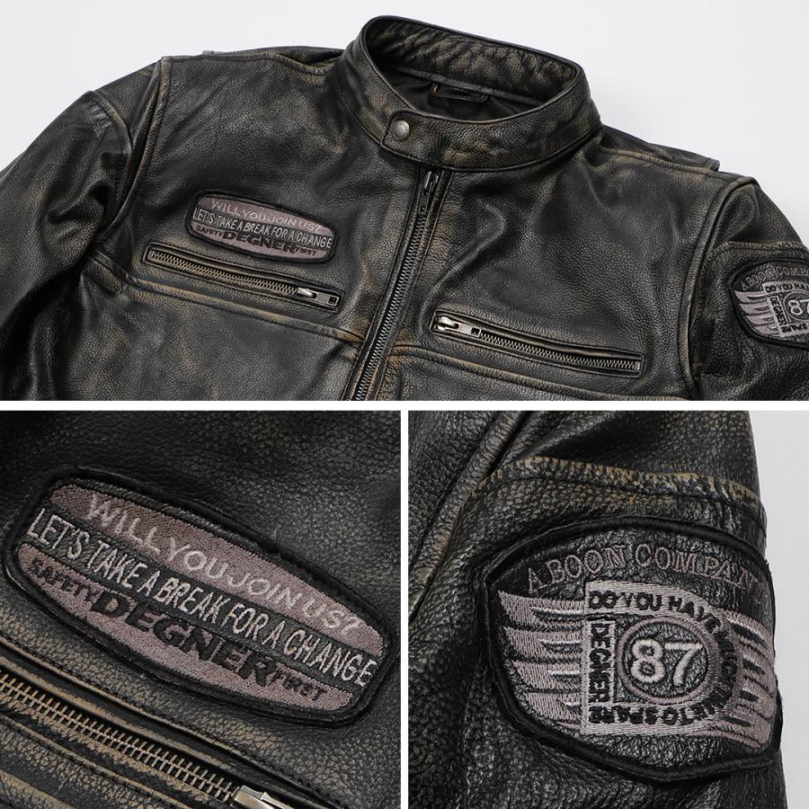 DEGNER レザージャケット レザー メンズ デグナー 22WJ-5 バイク 秋冬 : デグナーヤフーショッピング - 通販 - Yahoo!ショッピング