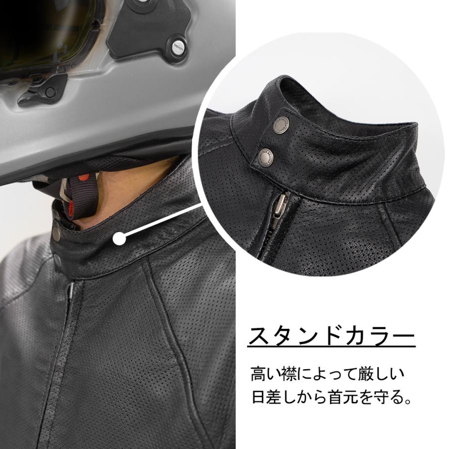 デグナー メンズ メッシュ レザー ジャケット 羊革 本革 24SJ-5 : 24sj-5 : デグナーヤフーショッピング - 通販 - Yahoo!ショッピング