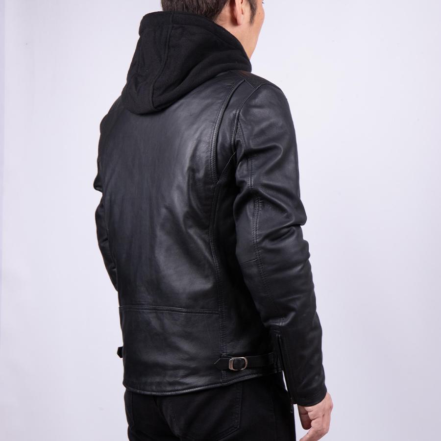 DEGNER デグナー メンズ レザージャケット 革ジャン ライディング フード 羊革 24WJ-5 : デグナーヤフーショッピング - 通販 - Yahoo!ショッピング