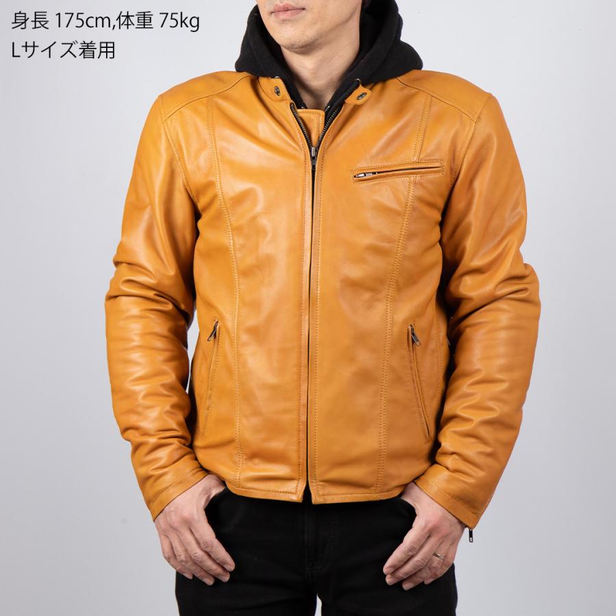 DEGNER デグナー メンズ レザージャケット 革ジャン ライディング フード 羊革 24WJ-5 : デグナーヤフーショッピング - 通販 - Yahoo!ショッピング