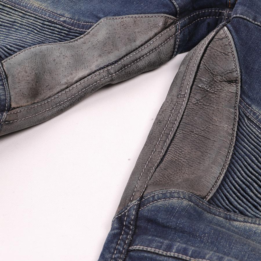 DEGNER デニムパンツ メンズ ヒートガード付き デグナー ヒートガード付きデニムパンツ DP-27V-VNV 牛革 ヴィンテージ プロテクター バイク ツーリング 送料無料 : デ ...