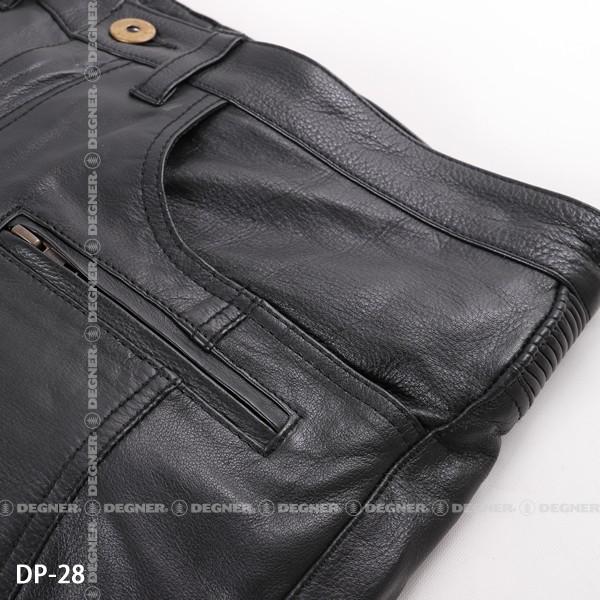 ライダース 本革 牛革 シャーリング オールレザー プロテクター 膝 カップ付 レザーパンツ ブラック DP-28-BK 送料無料 DEGNER :DP-28-BK:デグナーヤフーショッピング ...