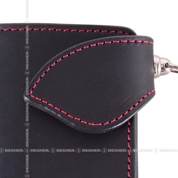 DEGNER ミドルウォレット/MIDDLE WALLET（ブラック/レッド） [W-95-BK