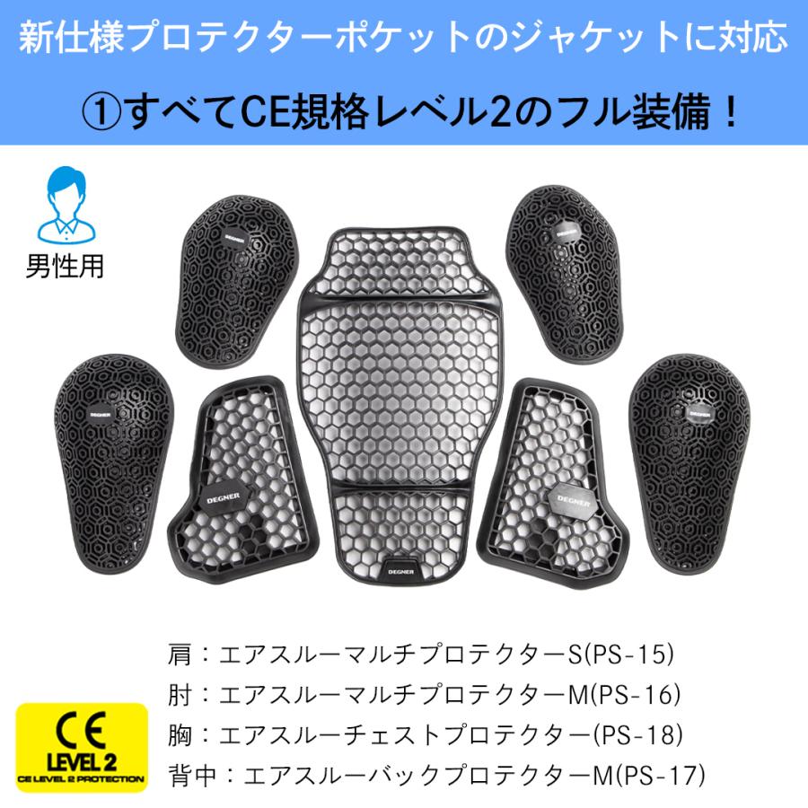 デグナー DEGNER【公式】【プロテクターセット】すべてCE規格レベル2のフル装備！バイク CEレベル2 かた ひじ 背中 胸 : デグナーヤフーショッピング - 通販 - Yahoo!ショッピング