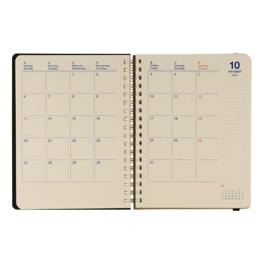 DELFONICS 手帳 ロルバーンダイアリー ダイアリー ロルバーン B6相当Lサイズ オム Rollbahn 2025年版 2025年3月始まり デルフォニックス公式 ...