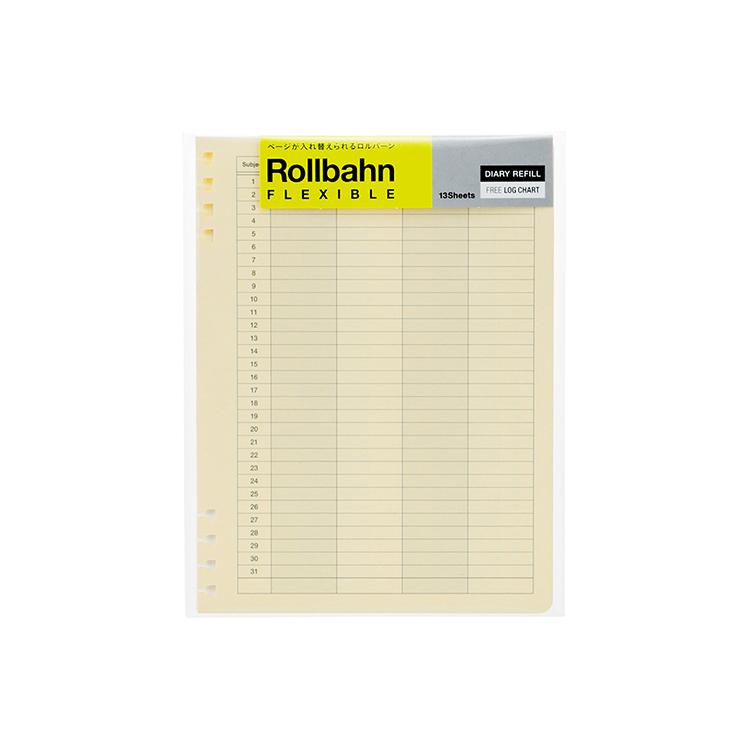 DELFONICS ノート フレキシブル ロルバーン B6相当Lサイズ リフィル 【2個セット】 Rollbahn ダイアリー フリーマンスリー フリーログチャート デルフォニックス公式 ...